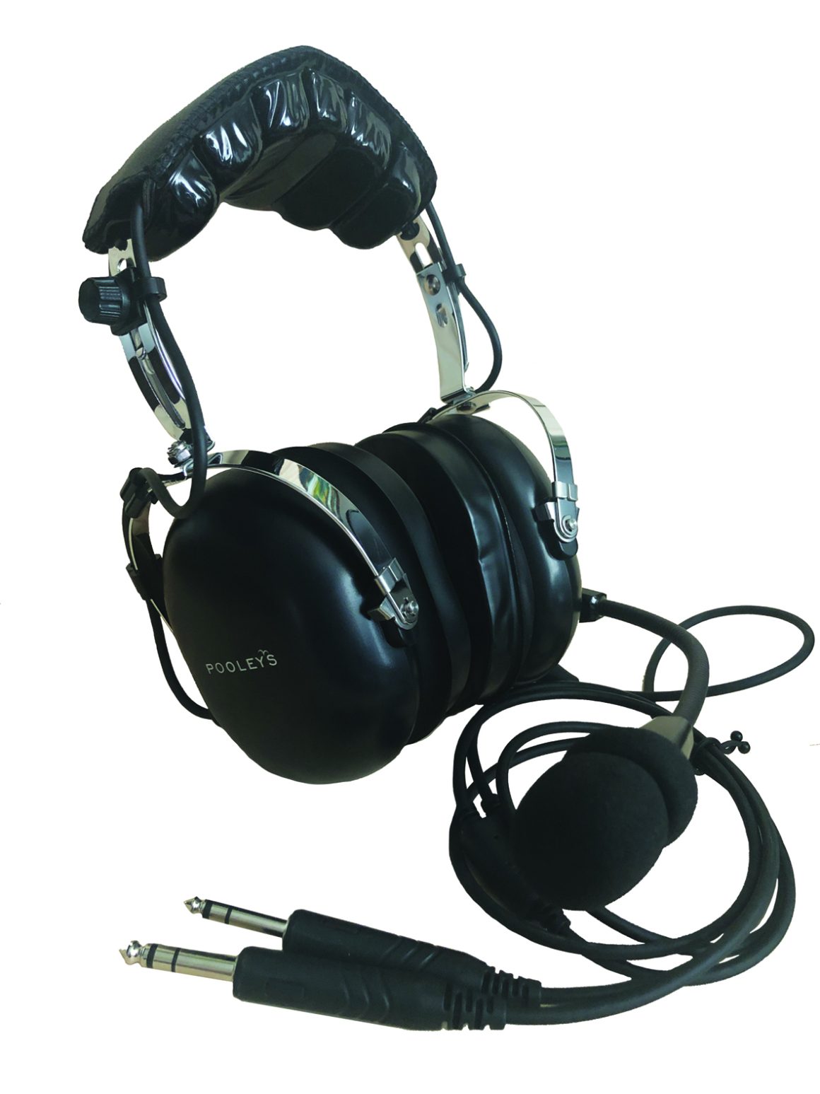 POOLEYS Aviation Headset – Dual Plug – Passive + FREE Headset Bag ...